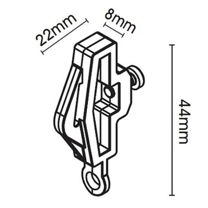 2 Universal CURTAIN TRACK END STOPS endstops stoppers
